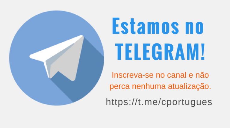 Estamos no Telegram – Conversa de Português